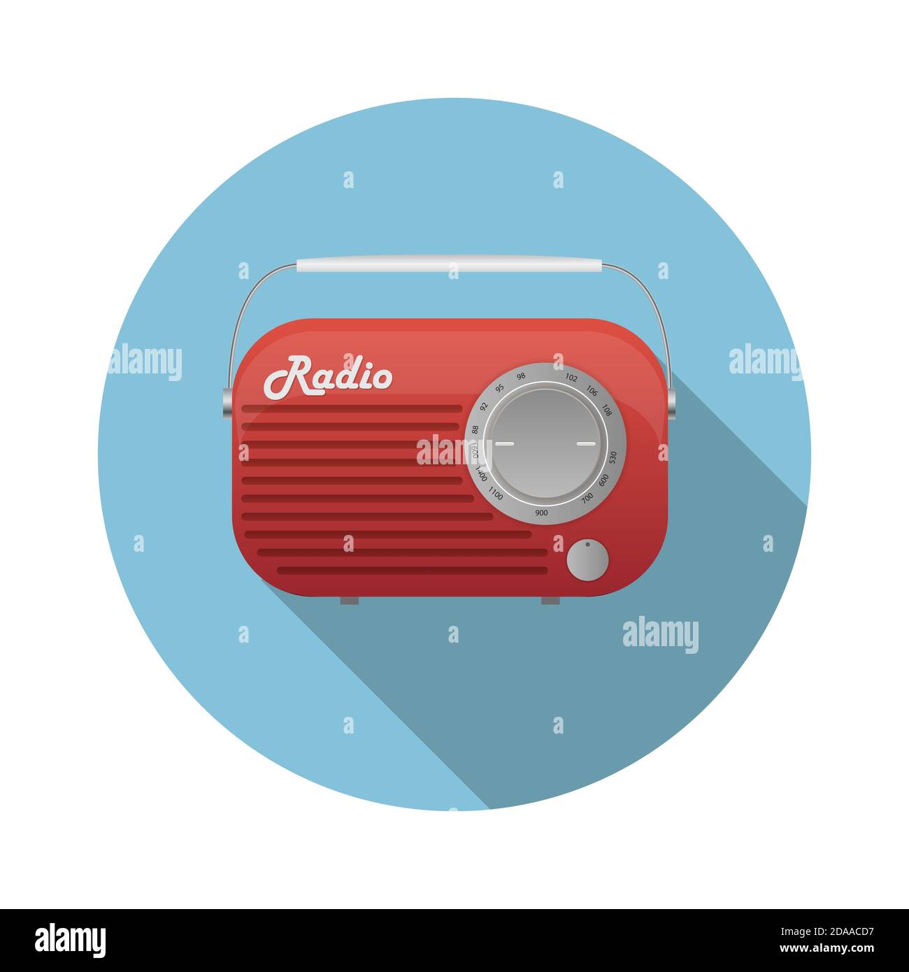 Old Radio Tuner Icon Illustration Stock Photo - Alamy