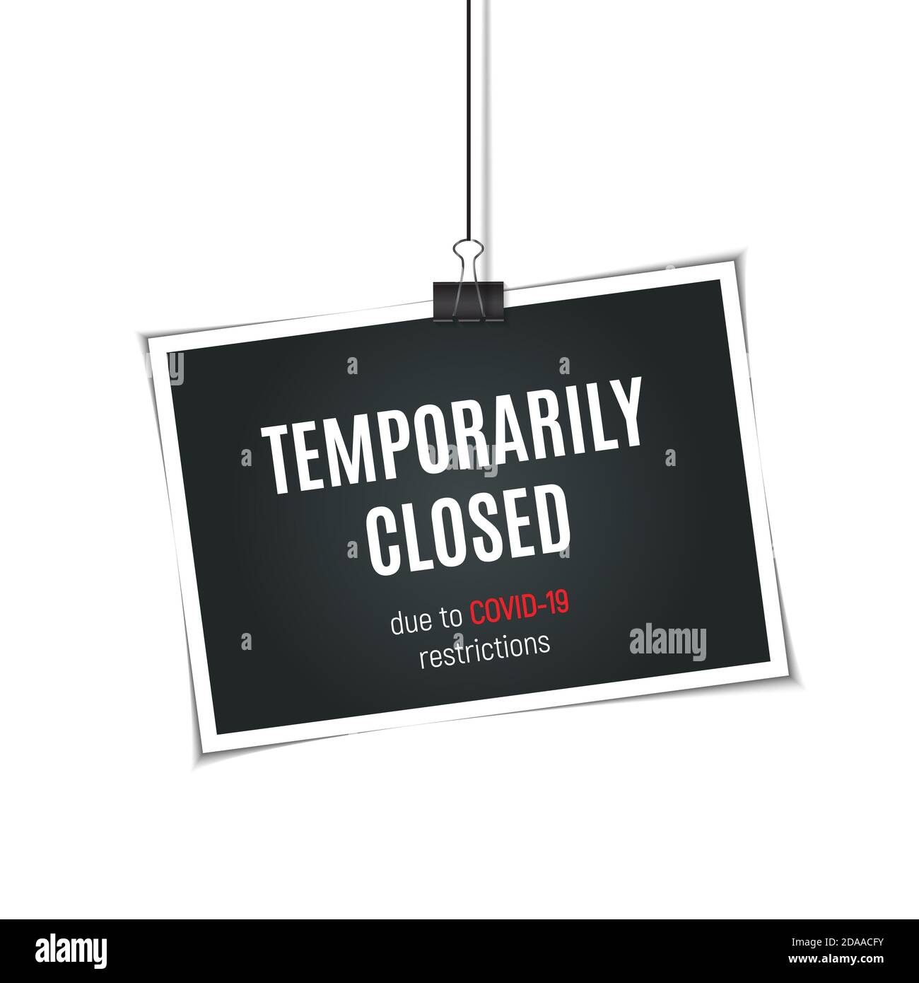 Information warning temporarily closed sign of coronavirus news ...