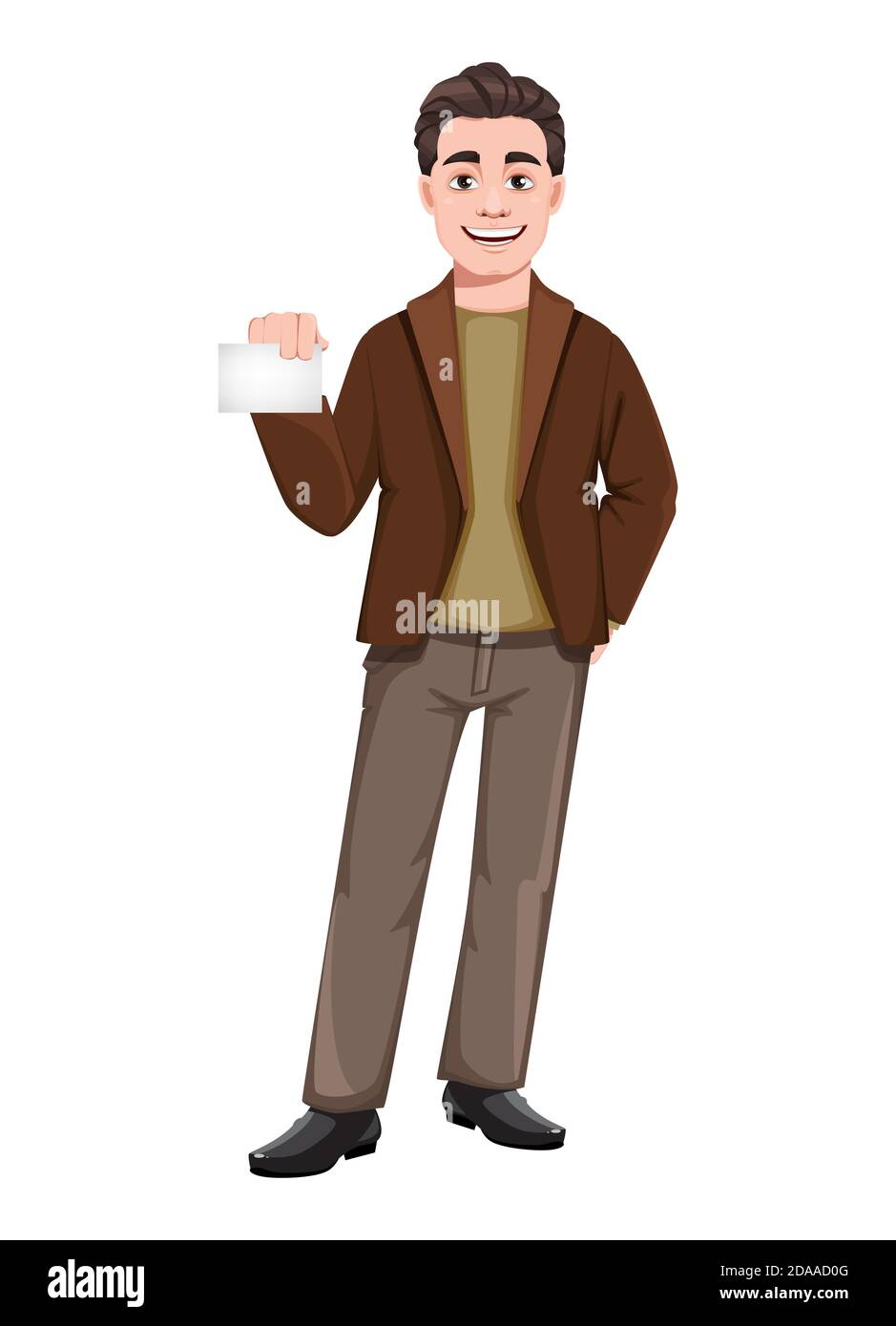 Stock vector businessman cartoon character in flat style. Young ...