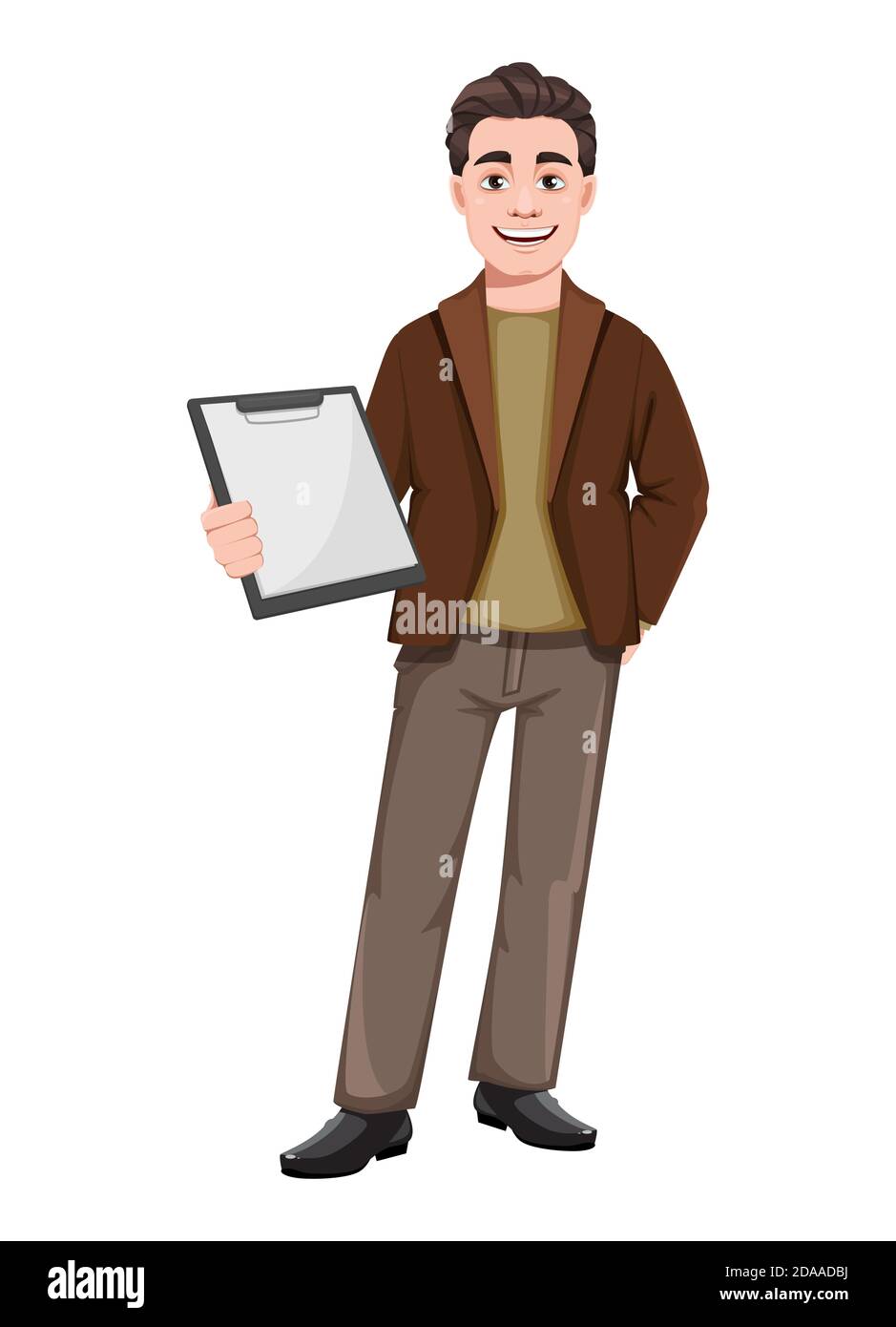 Stock vector businessman cartoon character in flat style. Young ...