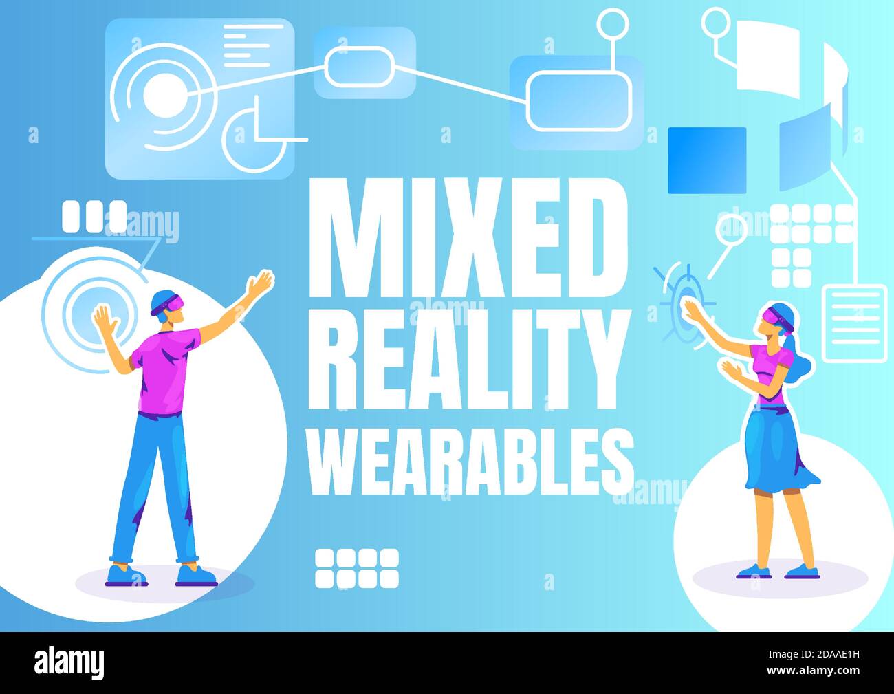 Virtual reality brochure template Stock Vector Images - Alamy