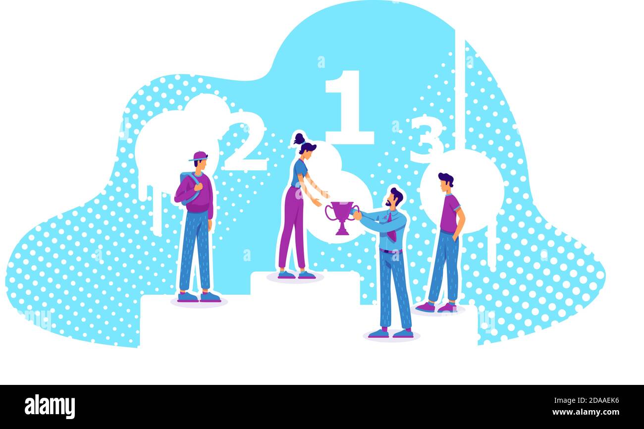 Career achievement flat concept vector illustration Stock Vector Image ...