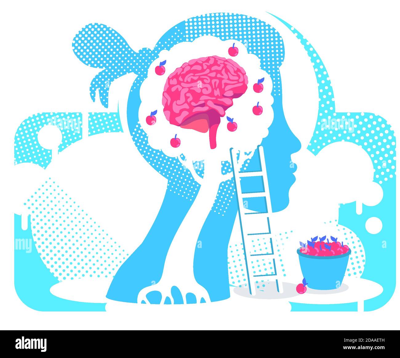 Acquiring knowledge flat concept vector illustration Stock Vector Image ...