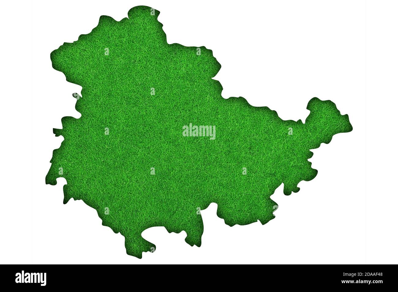 Thuringia state isolated map Cut Out Stock Images & Pictures - Alamy