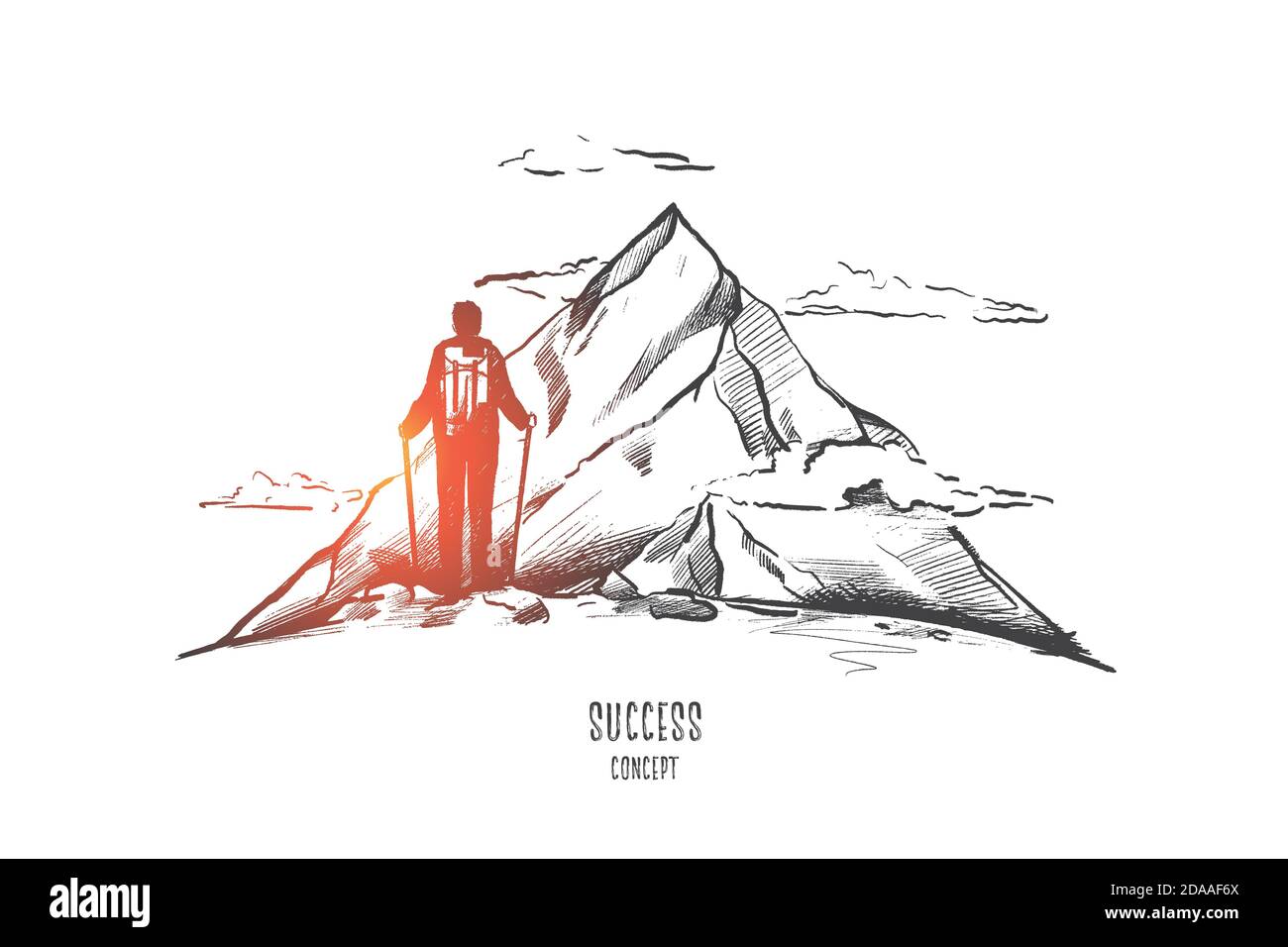 Success concept. Hand drawn isolated vector Stock Vector Image & Art ...