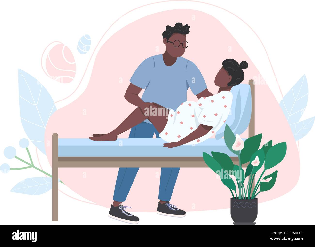 Young african family flat color vector faceless character Stock Vector ...