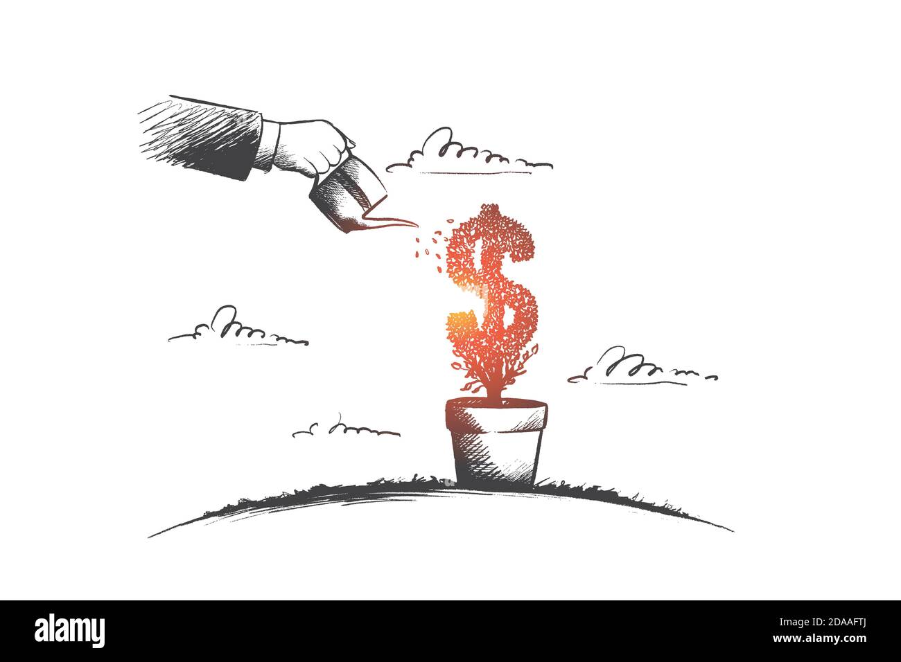 Stock market concept drawn Stock Vector Images - Alamy