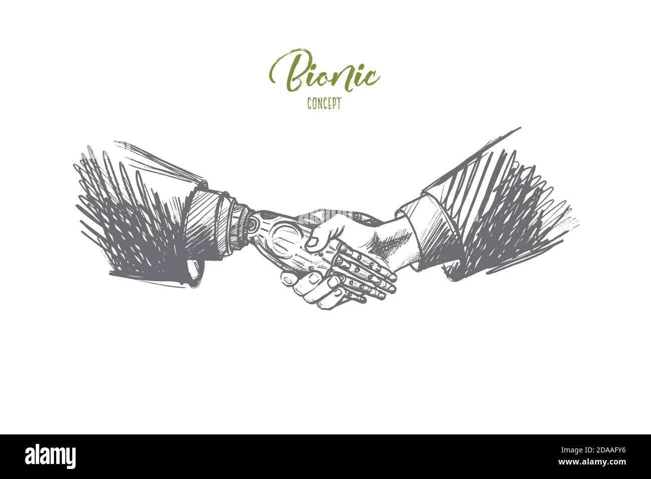 Bionic concept. Hand drawn isolated vector Stock Vector Image & Art - Alamy