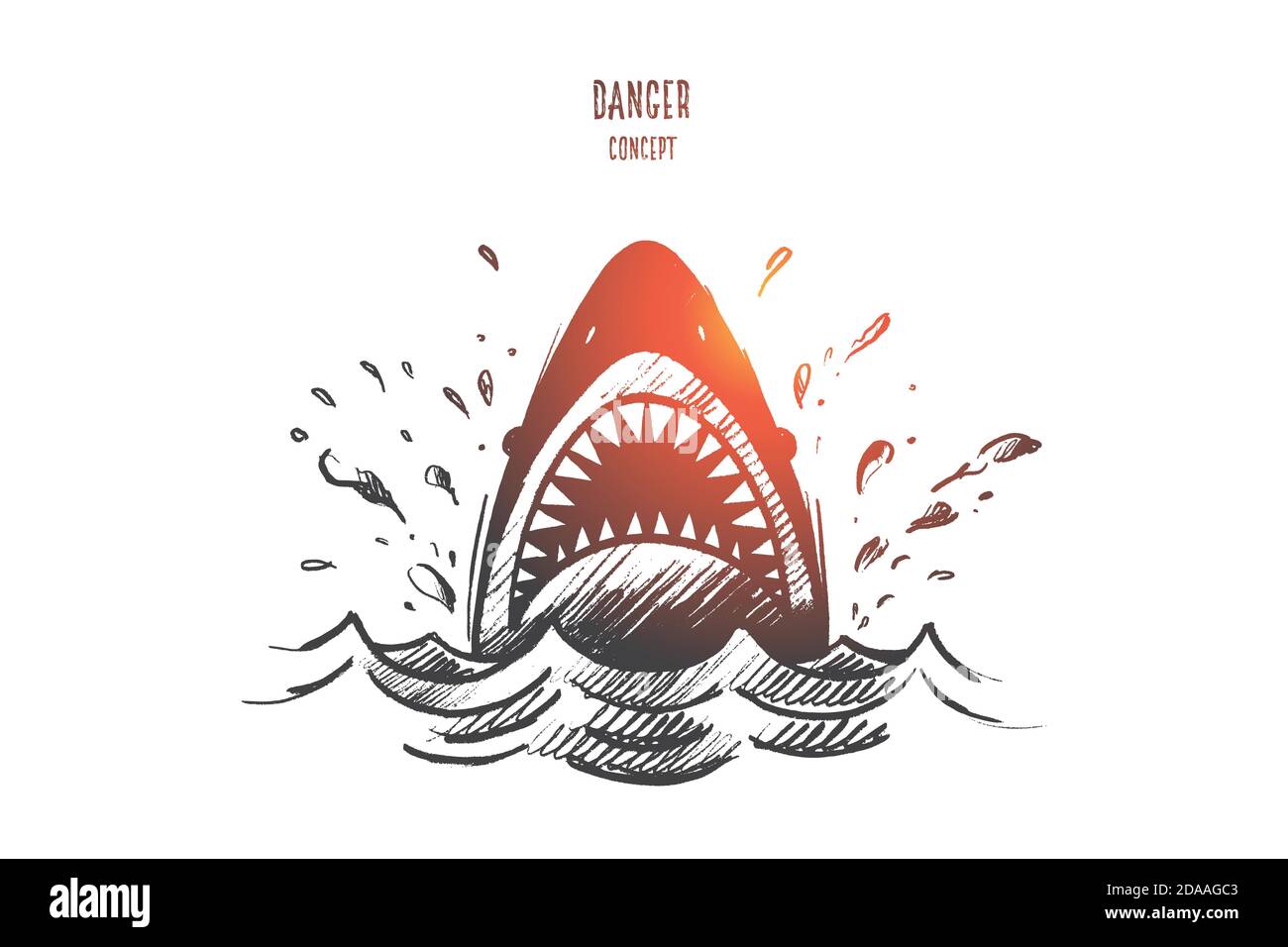 Danger concept. Hand drawn isolated vector Stock Vector Image & Art - Alamy