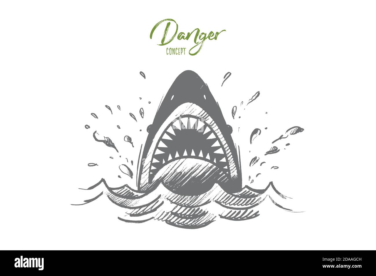Danger concept. Hand drawn isolated vector Stock Vector Image & Art - Alamy
