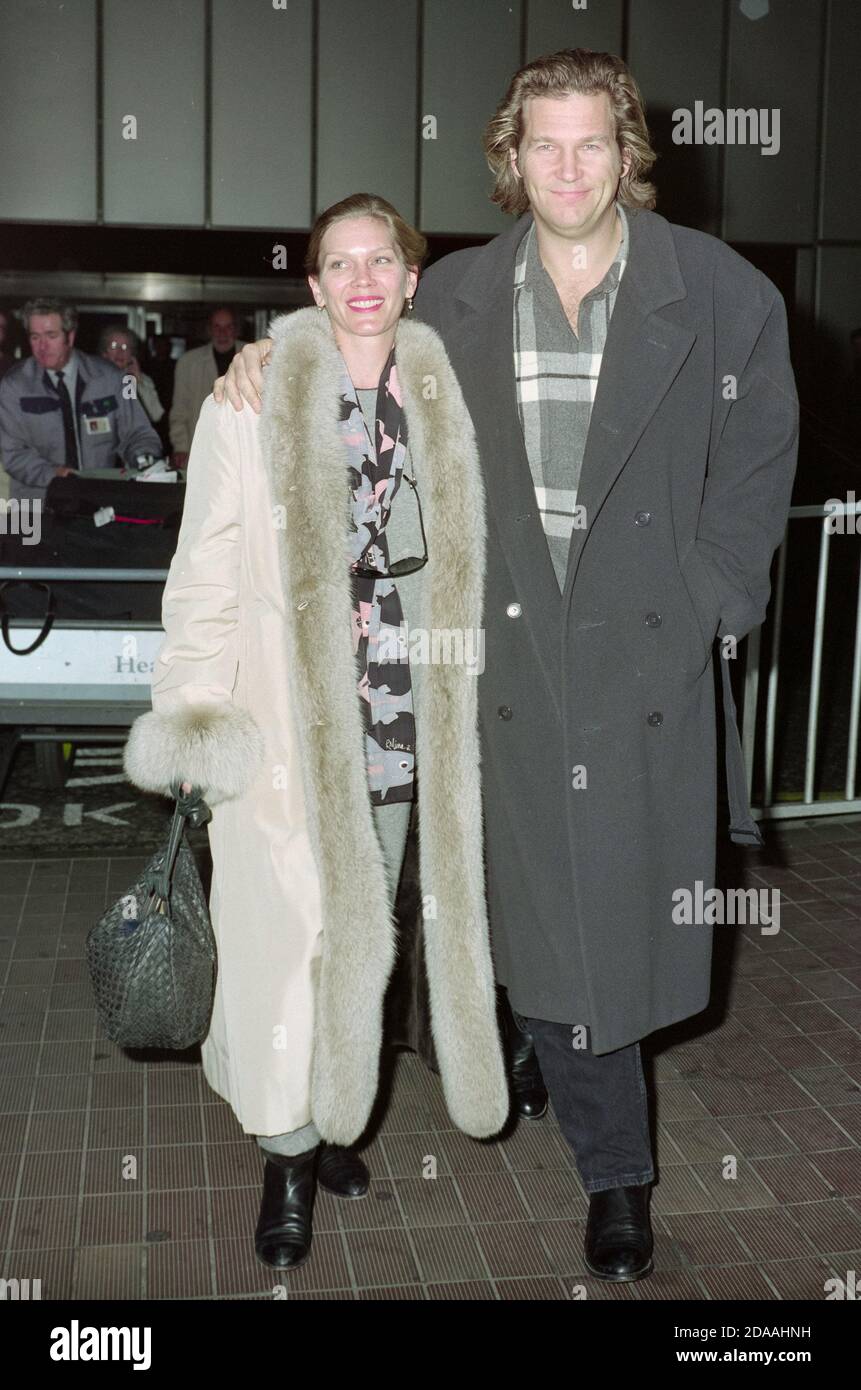 American Actor Jeff Bridges and wife Susan Geston at London Heathrow ...