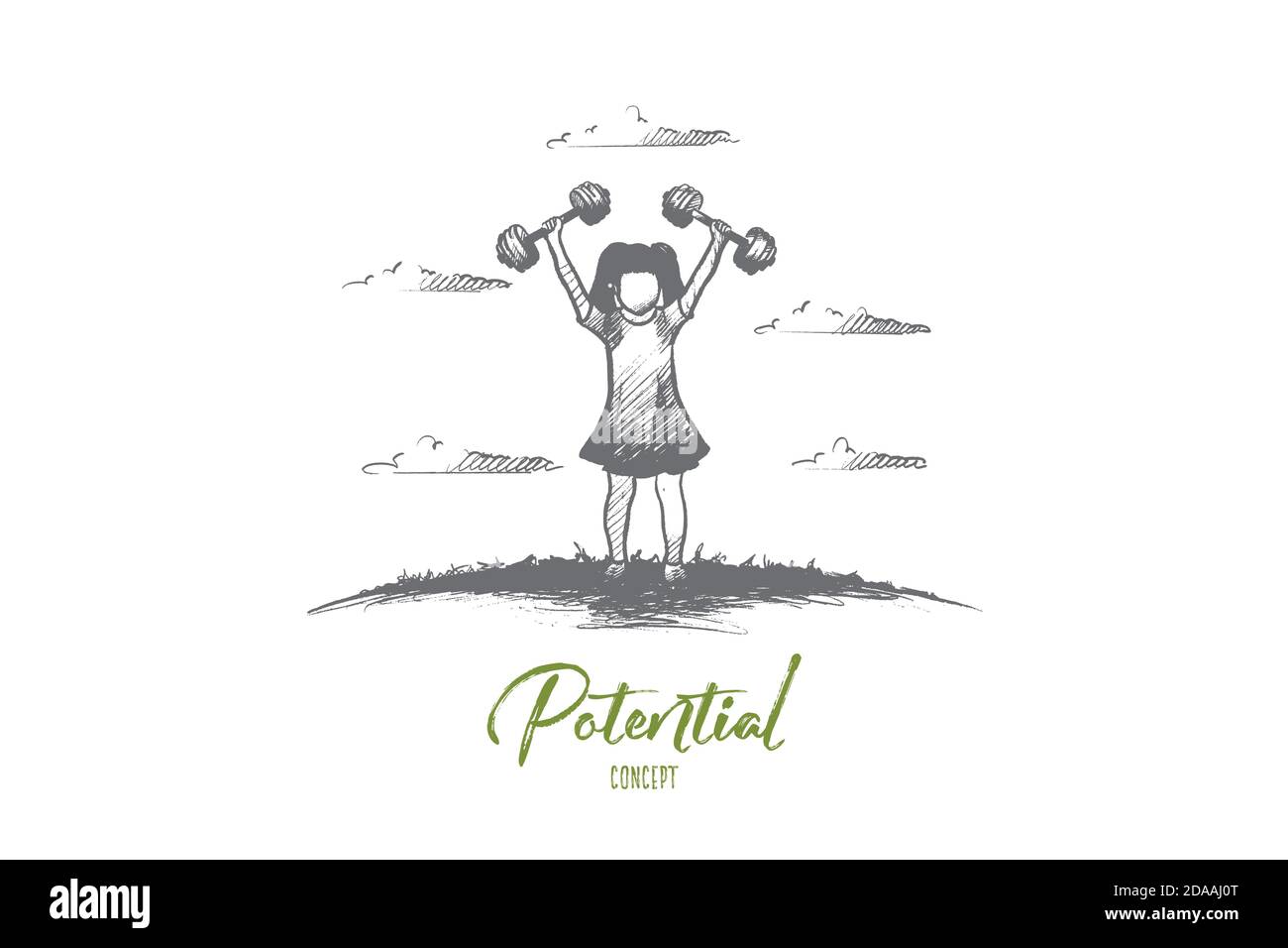 Potential concept. Hand drawn isolated vector Stock Vector Image & Art ...
