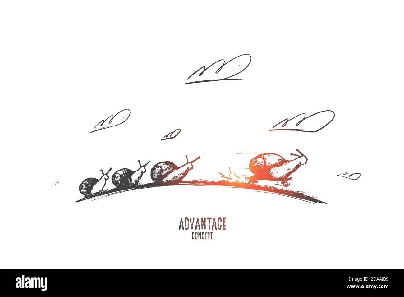 Advantage concept. Hand drawn isolated vector Stock Vector Image & Art ...