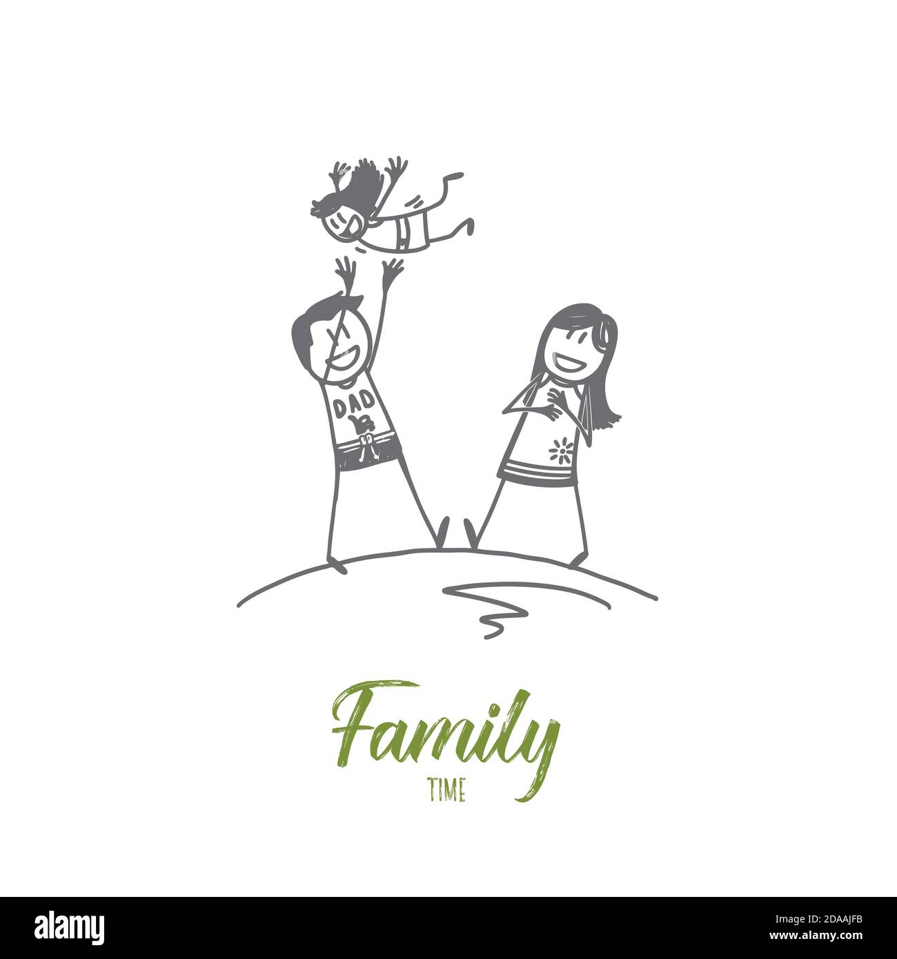 Child playing with parents Cut Out Stock Images & Pictures - Alamy