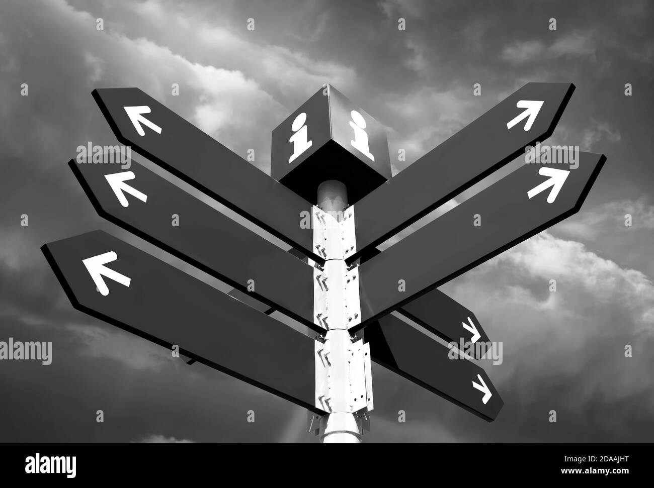 Blank Street Signs Black And White