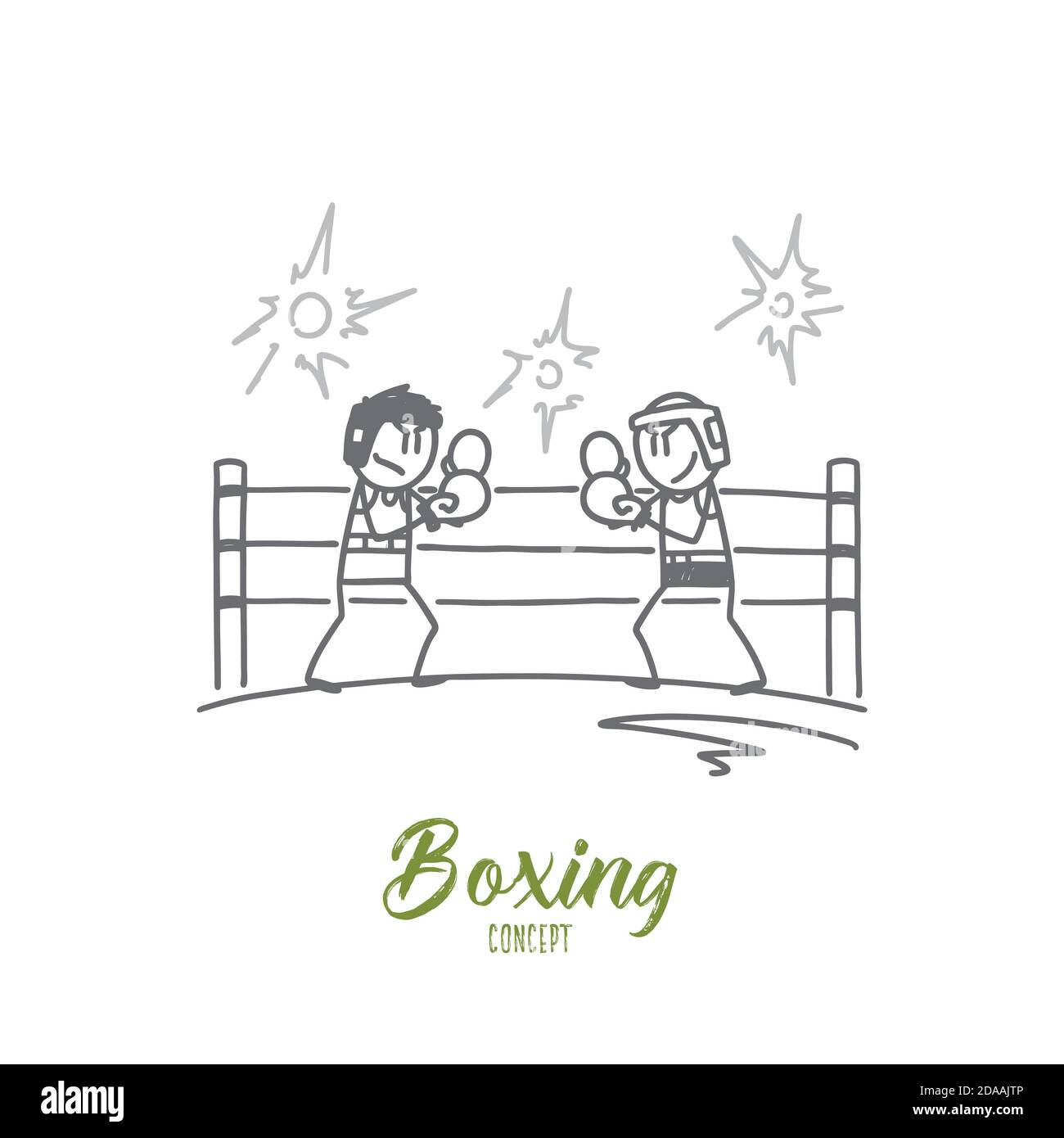 Boxing concept. Hand drawn isolated vector Stock Vector Image & Art - Alamy