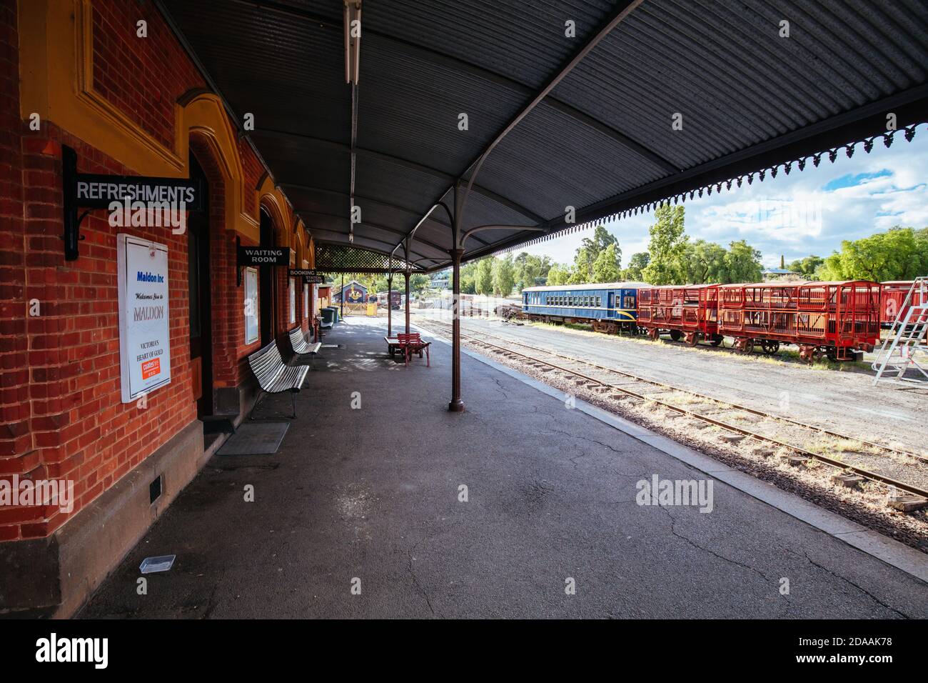 Maldon Train Station in Victoria Australia Stock Photo - Alamy