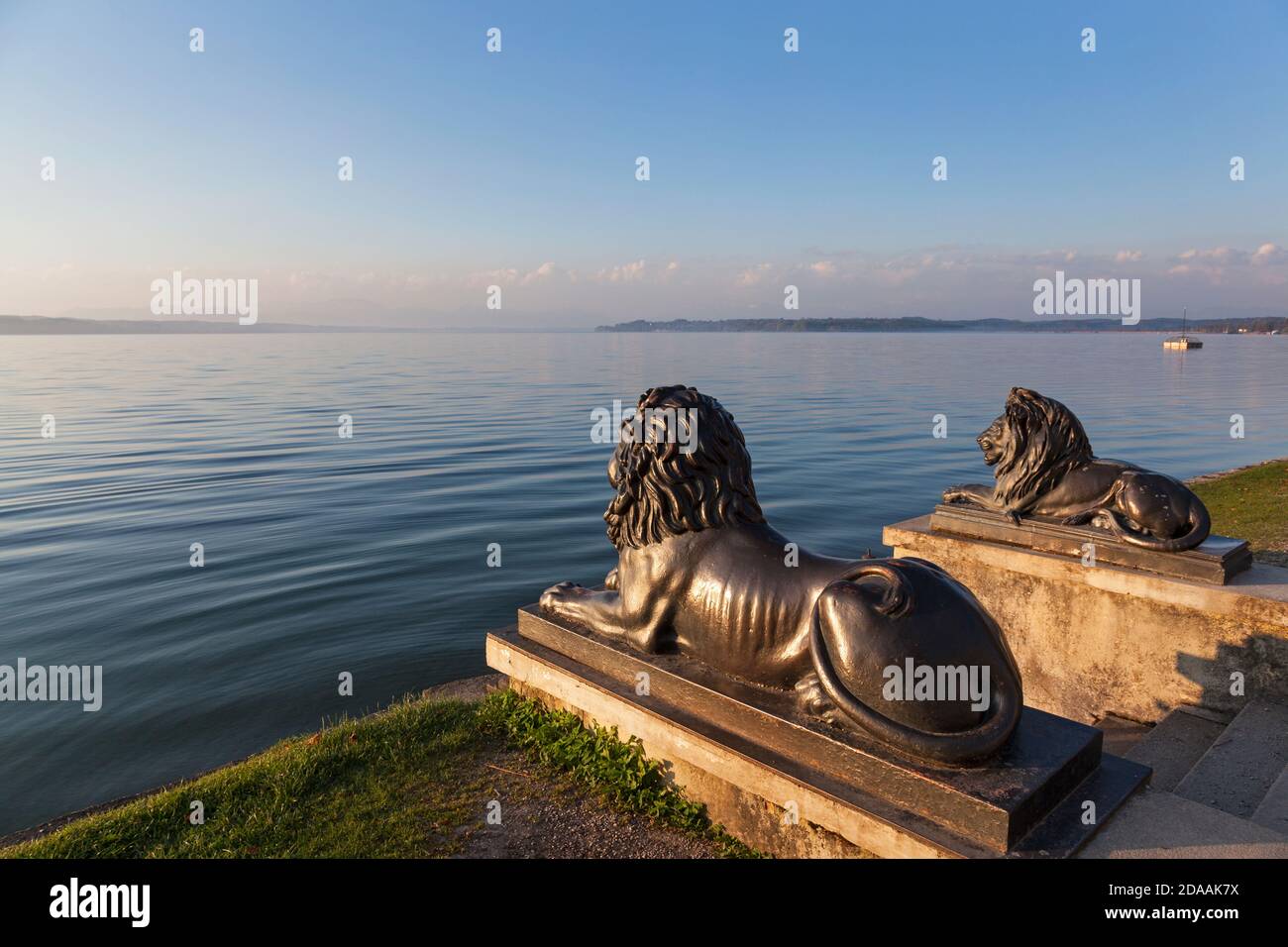 geography / travel, Germany, Bavaria, Tutzing, Tutzing lion at ...