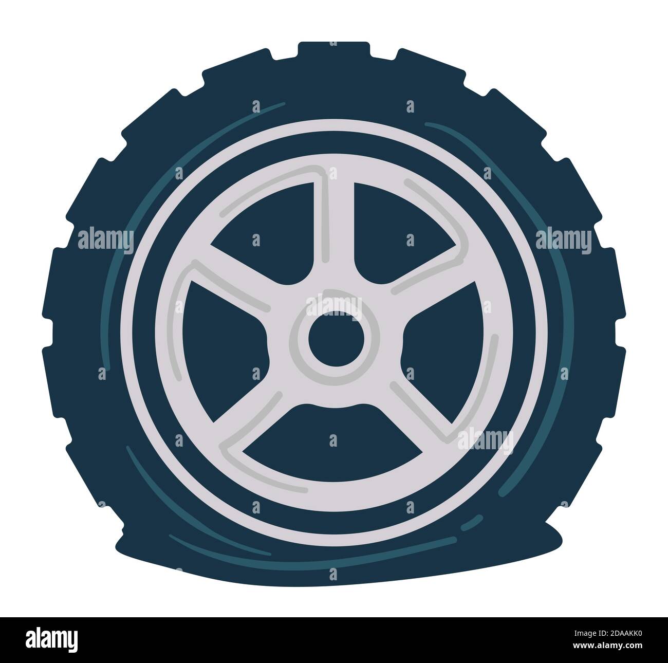 Burst tyre Stock Vector Images - Alamy