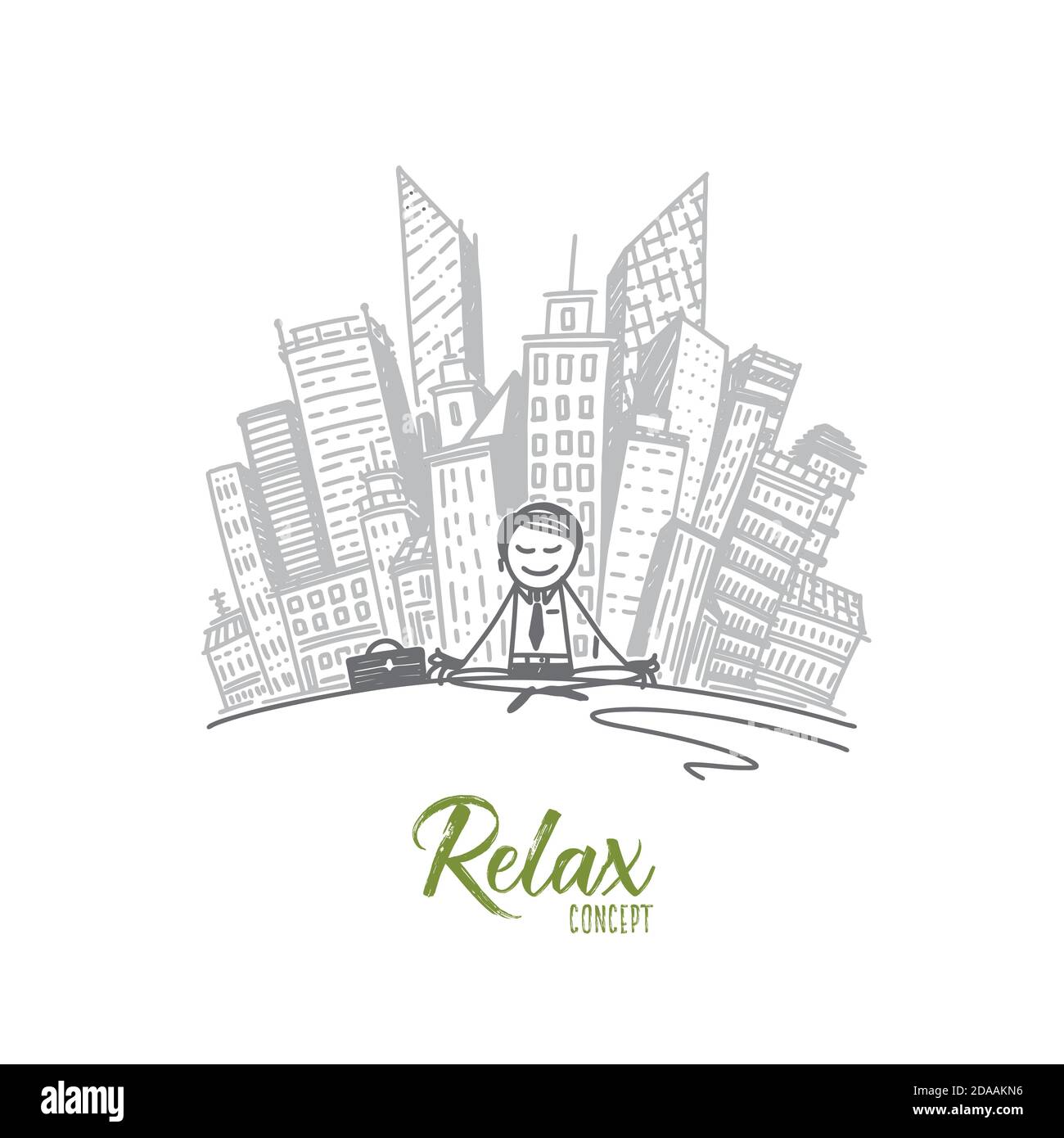 Relax concept. Hand drawn isolated vector Stock Vector Image & Art - Alamy