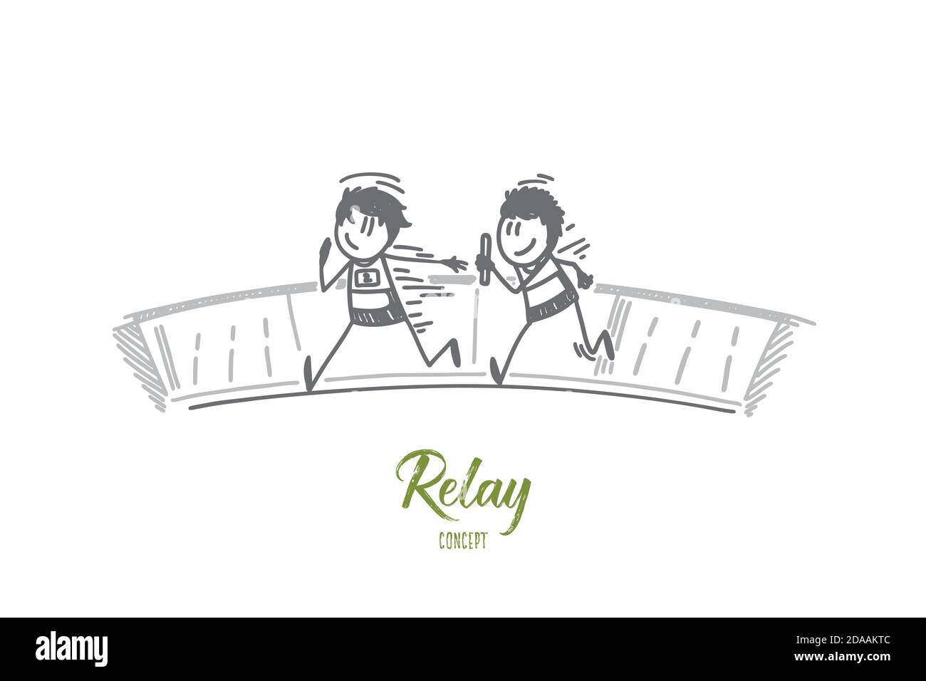 Relay concept. Hand drawn isolated vector Stock Vector Image & Art - Alamy