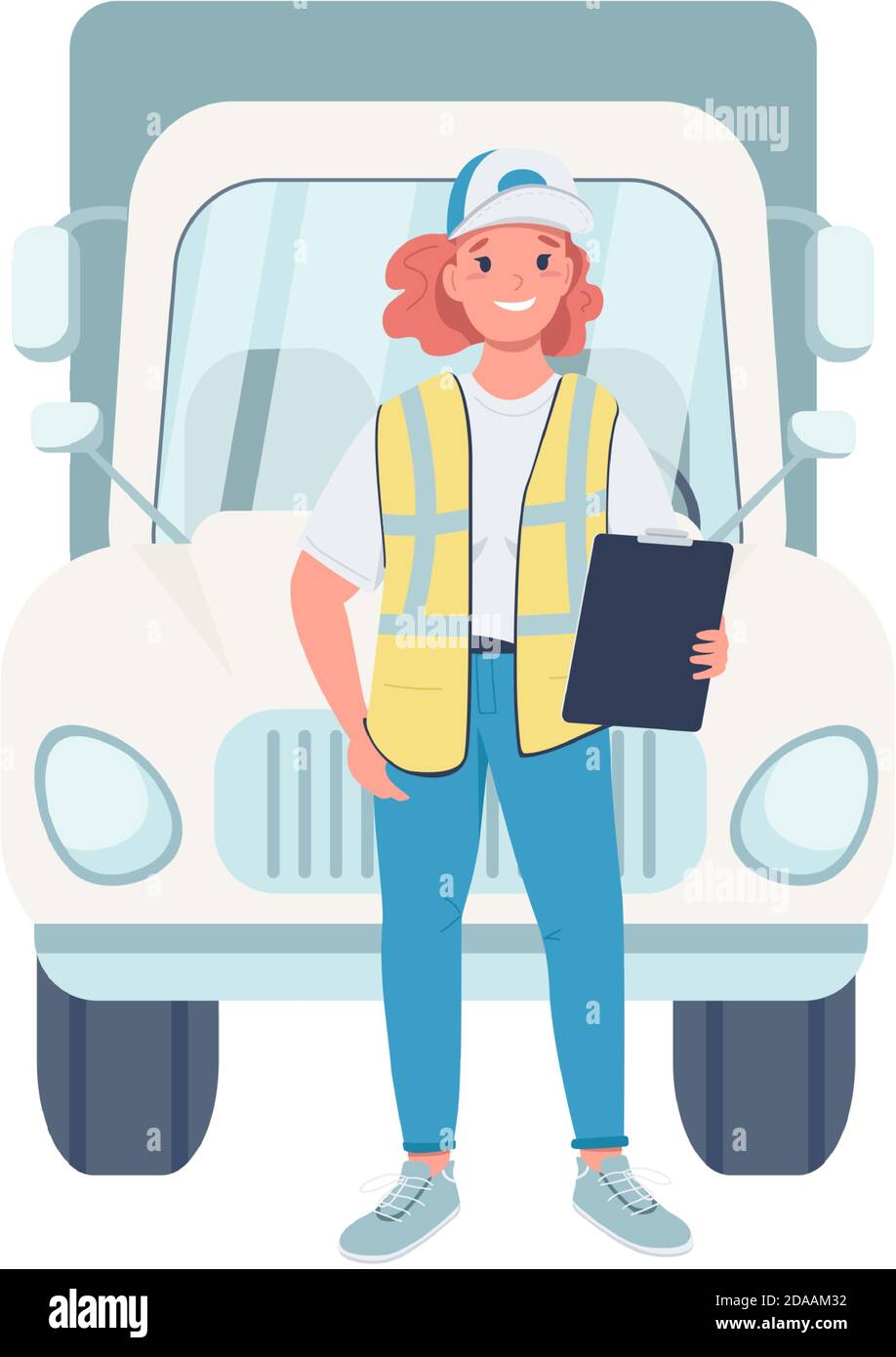 Woman truck driver trucker Cut Out Stock Images & Pictures - Alamy