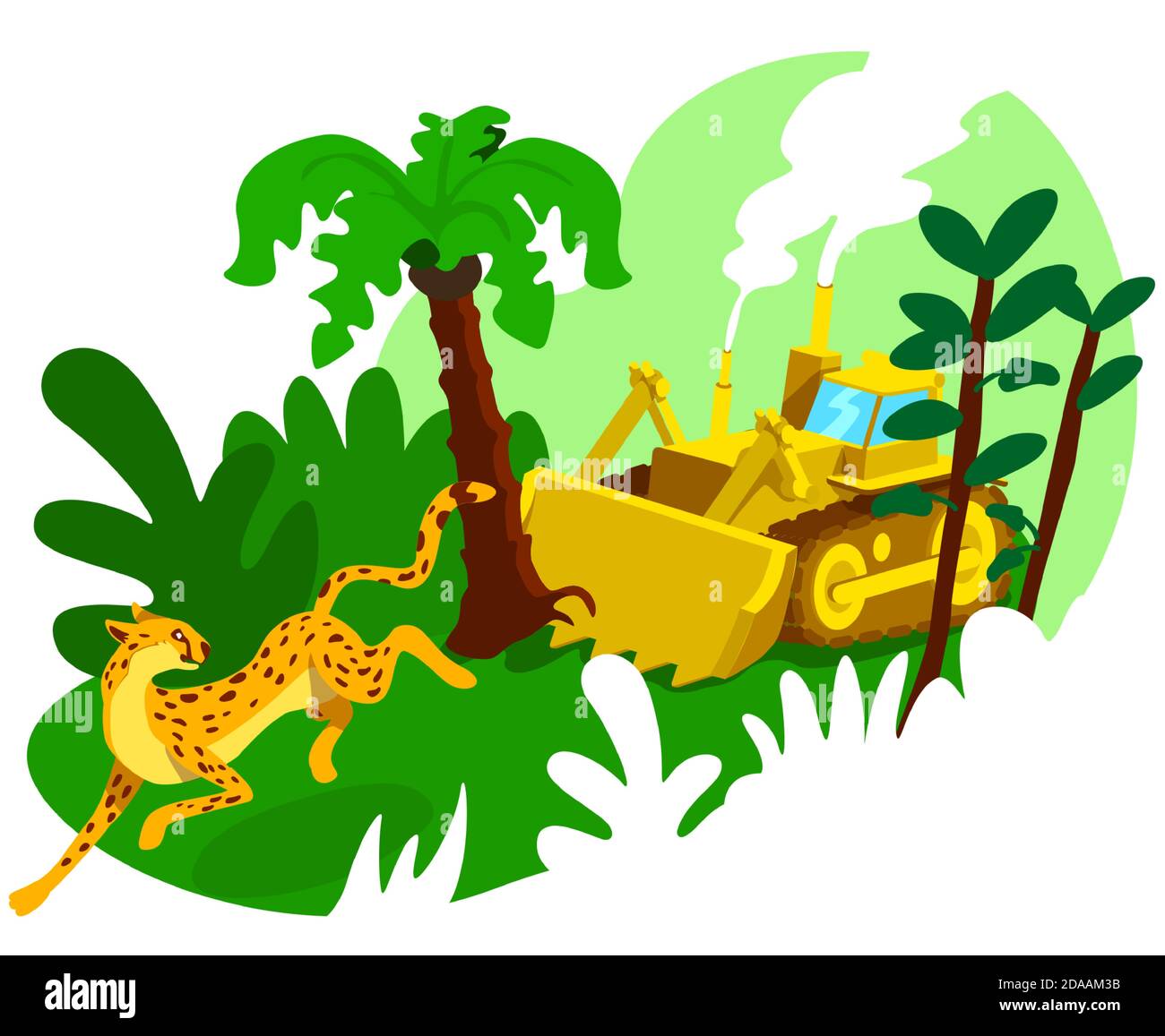 Tropical deforestation wildlife Stock Vector Images - Alamy
