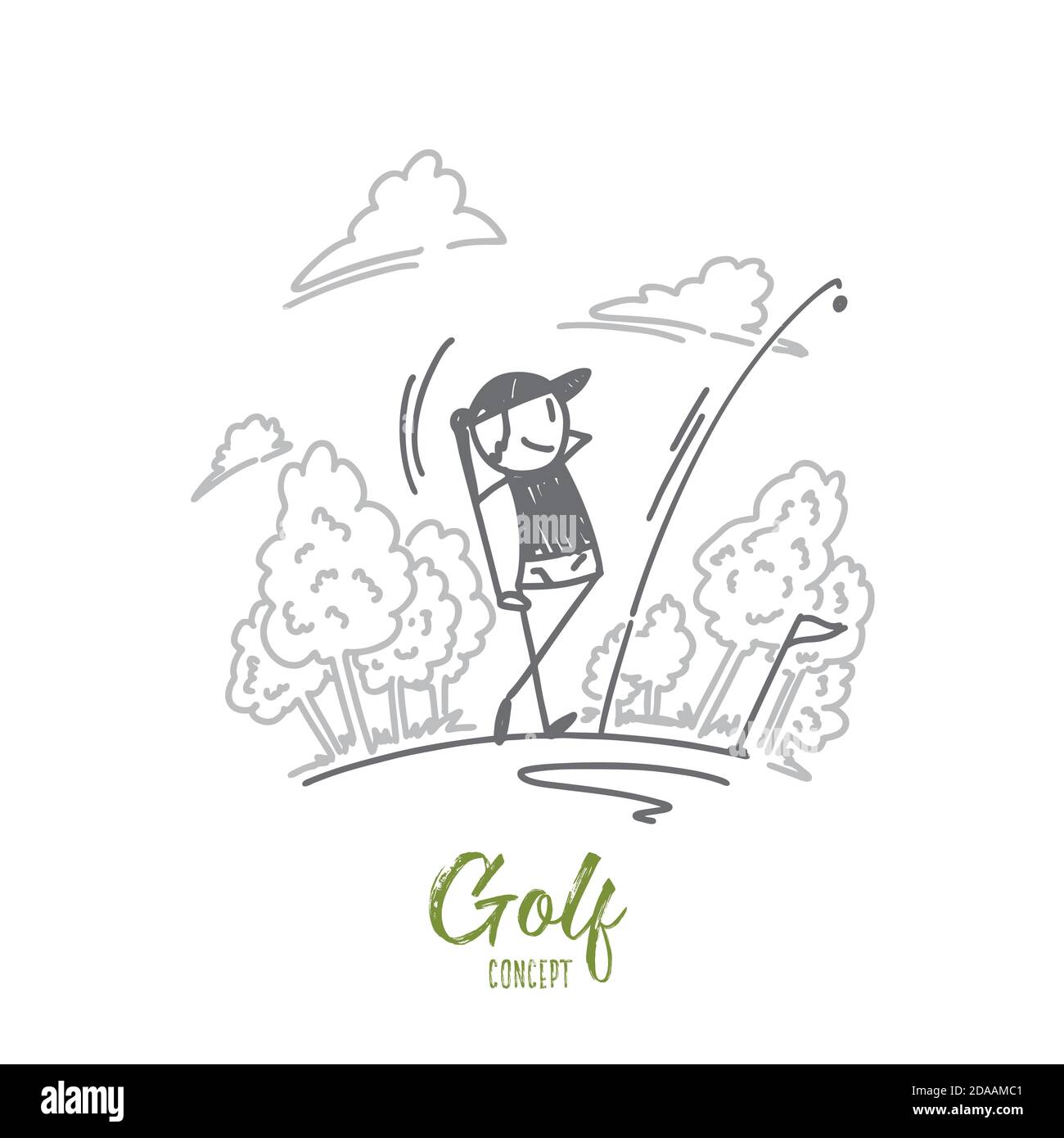 Golfer man hand golf Cut Out Stock Images & Pictures - Alamy