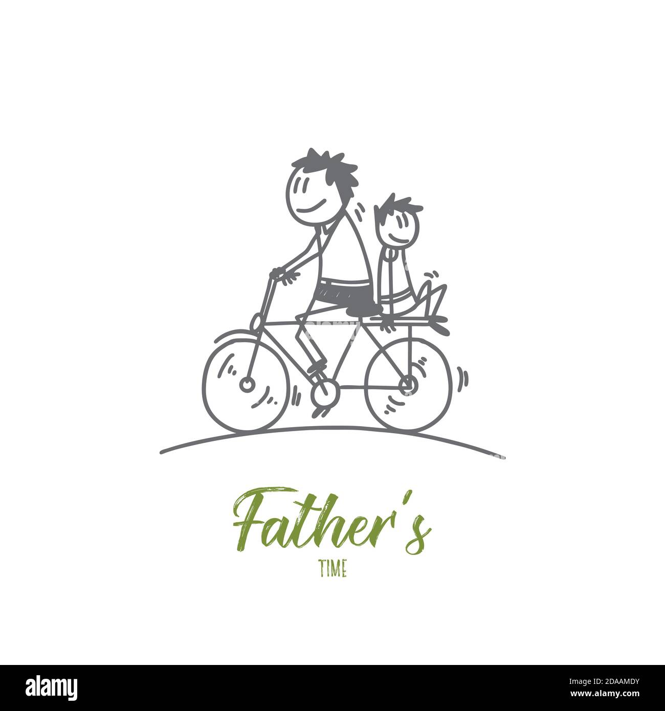 Fathers time designer concept. Hand drawn isolated vector Stock Vector ...