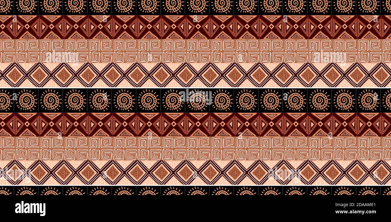 African print, seamless vector pattern in traditional African manner ...