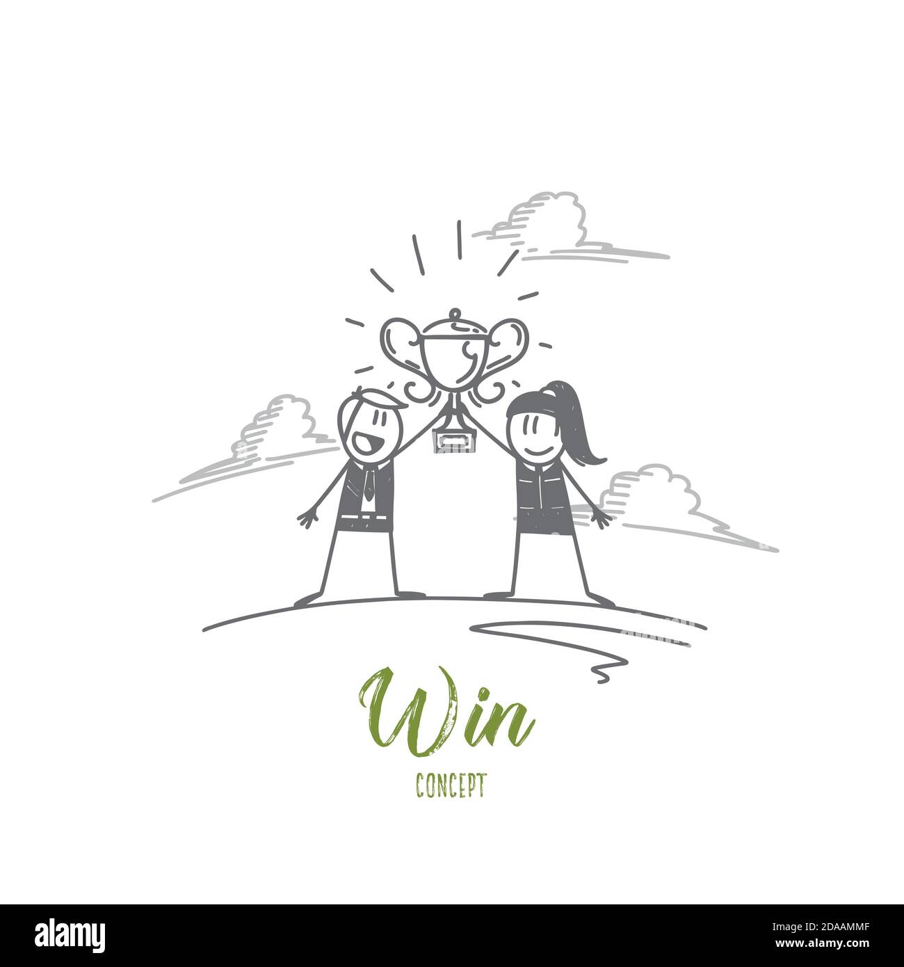 Win concept. Hand drawn isolated vector Stock Vector Image & Art - Alamy