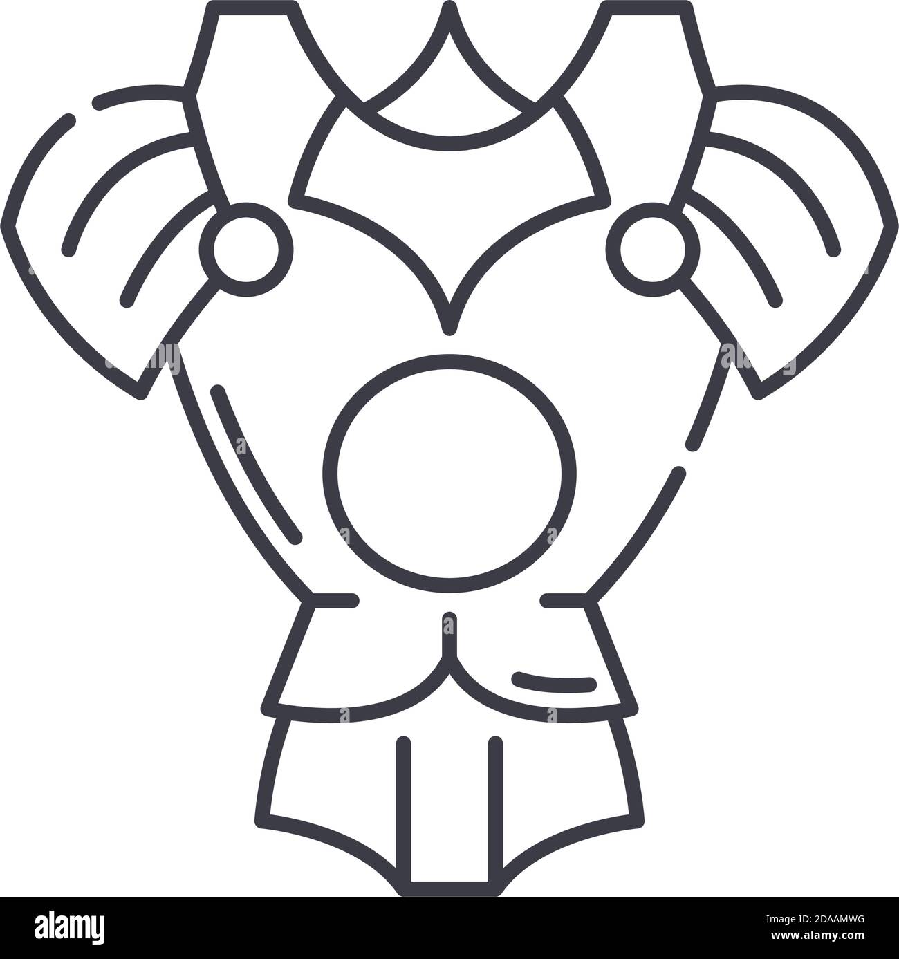 Armor icon, linear isolated illustration, thin line vector, web design ...