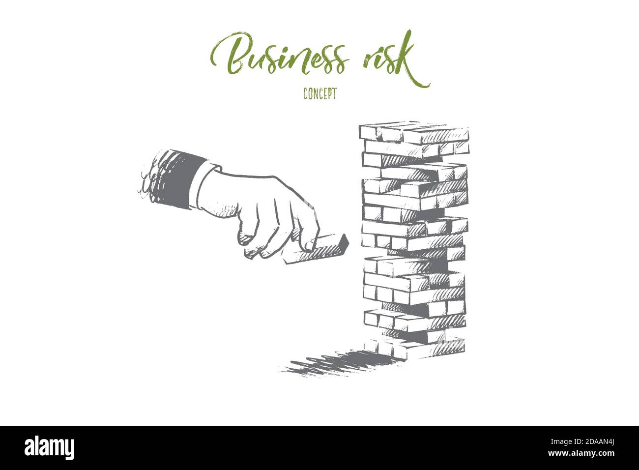 Business risk concept. Hand drawn isolated vector Stock Vector Image ...