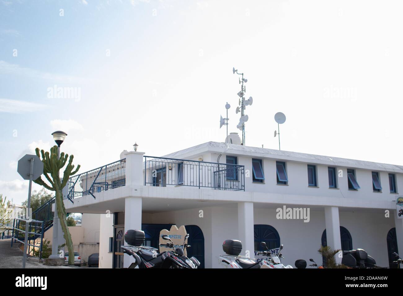 Living buildings, Cyprus Greek architecture, sunshine Stock Photo - Alamy