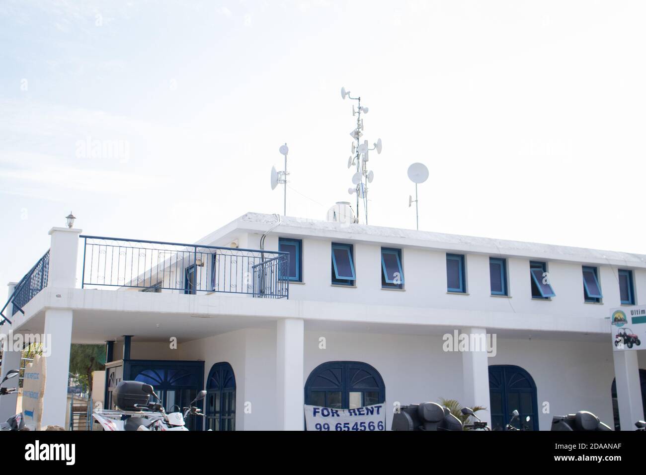 Living buildings, Cyprus Greek architecture, sunshine Stock Photo - Alamy