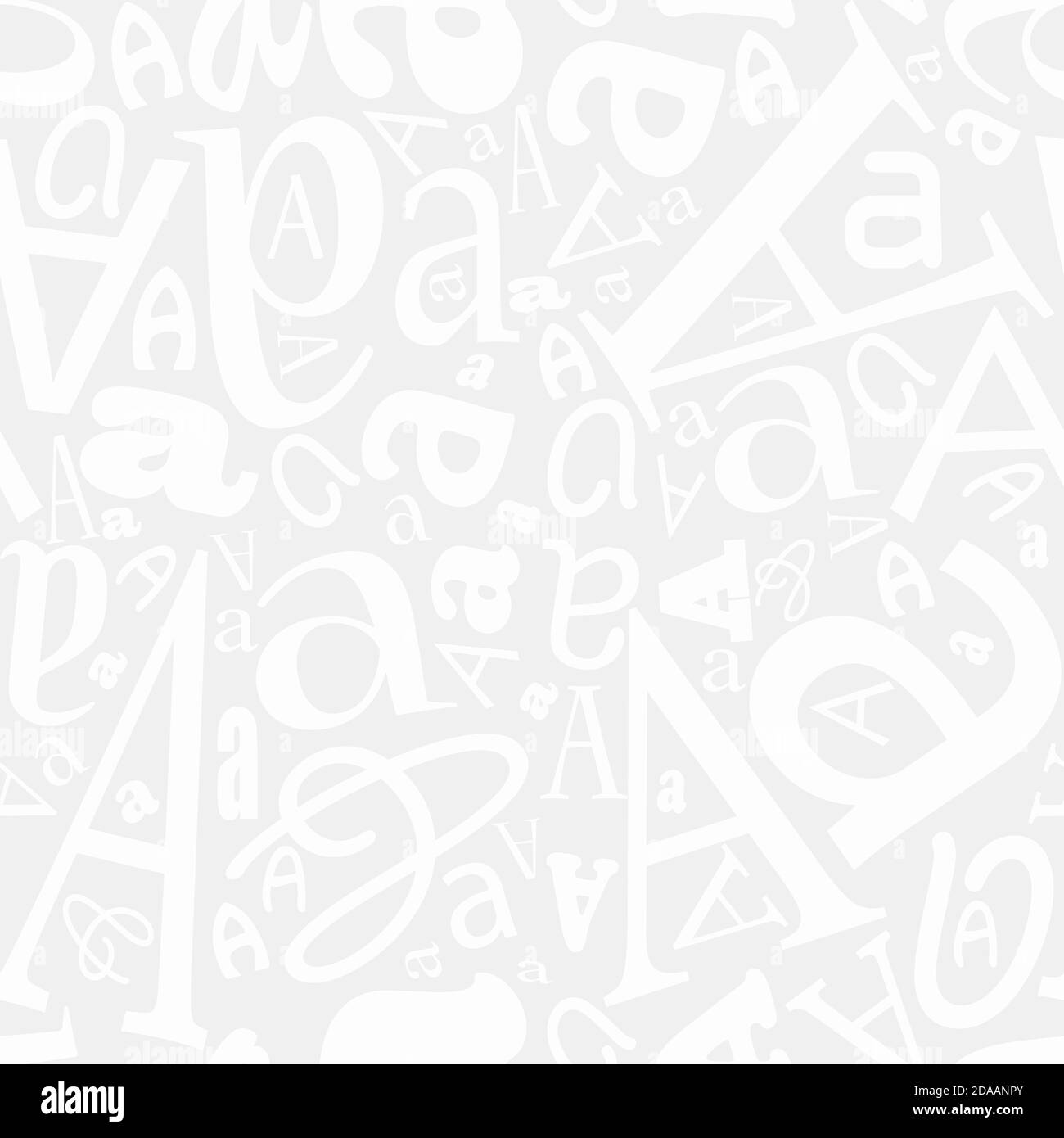 Abstract light gray background. Seamless texture. Letters A on gray ...