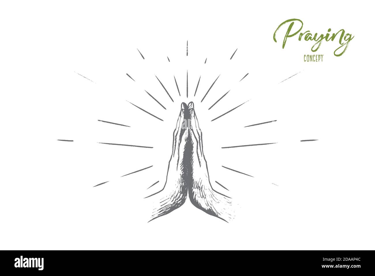Hand drawn praying hands Stock Vector Images - Alamy