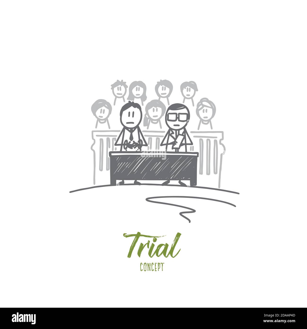 Trial concept. Hand drawn isolated vector Stock Vector Image & Art - Alamy