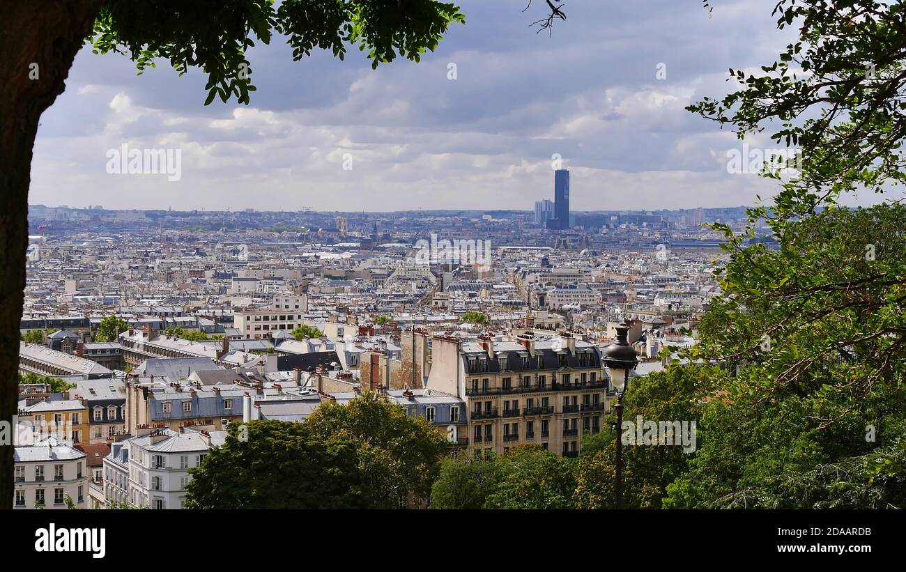 Beautiful panoramic view over the historic downtown of Paris, France ...