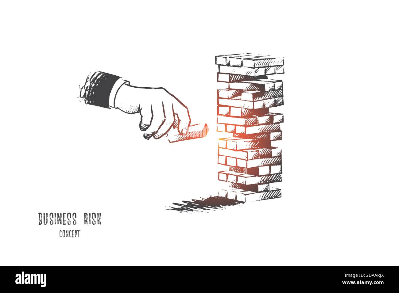 Business risk concept. Hand drawn isolated vector Stock Vector Image ...