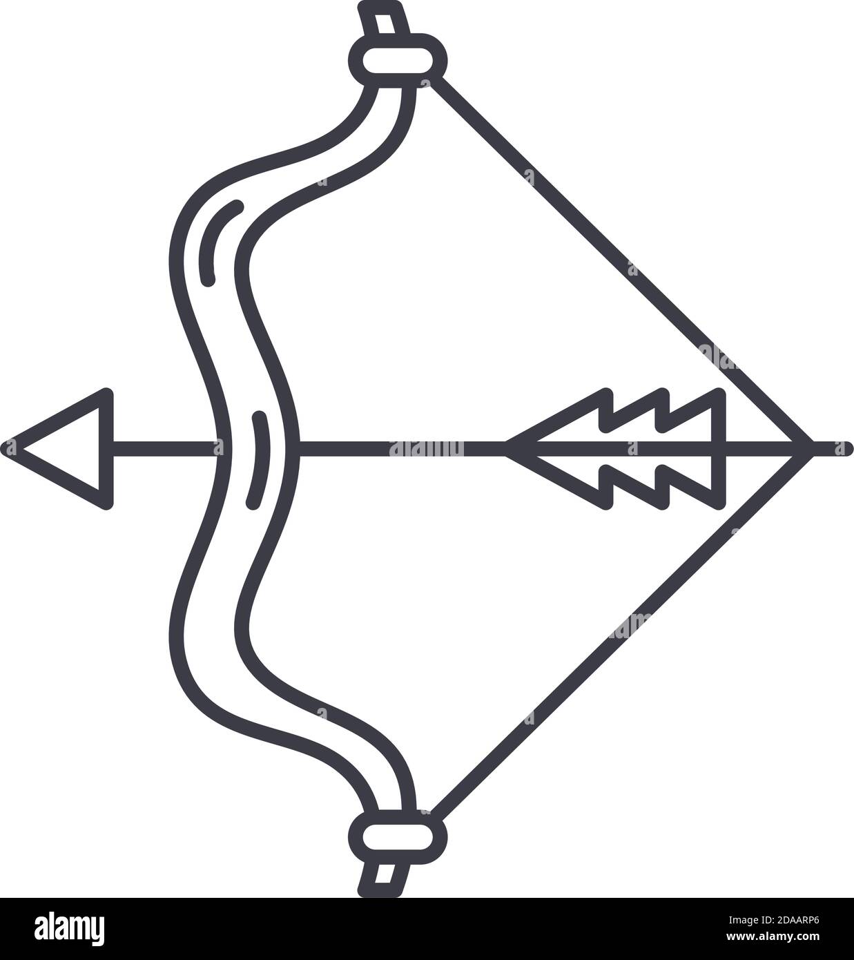 Archer concept icon, linear isolated illustration, thin line vector ...