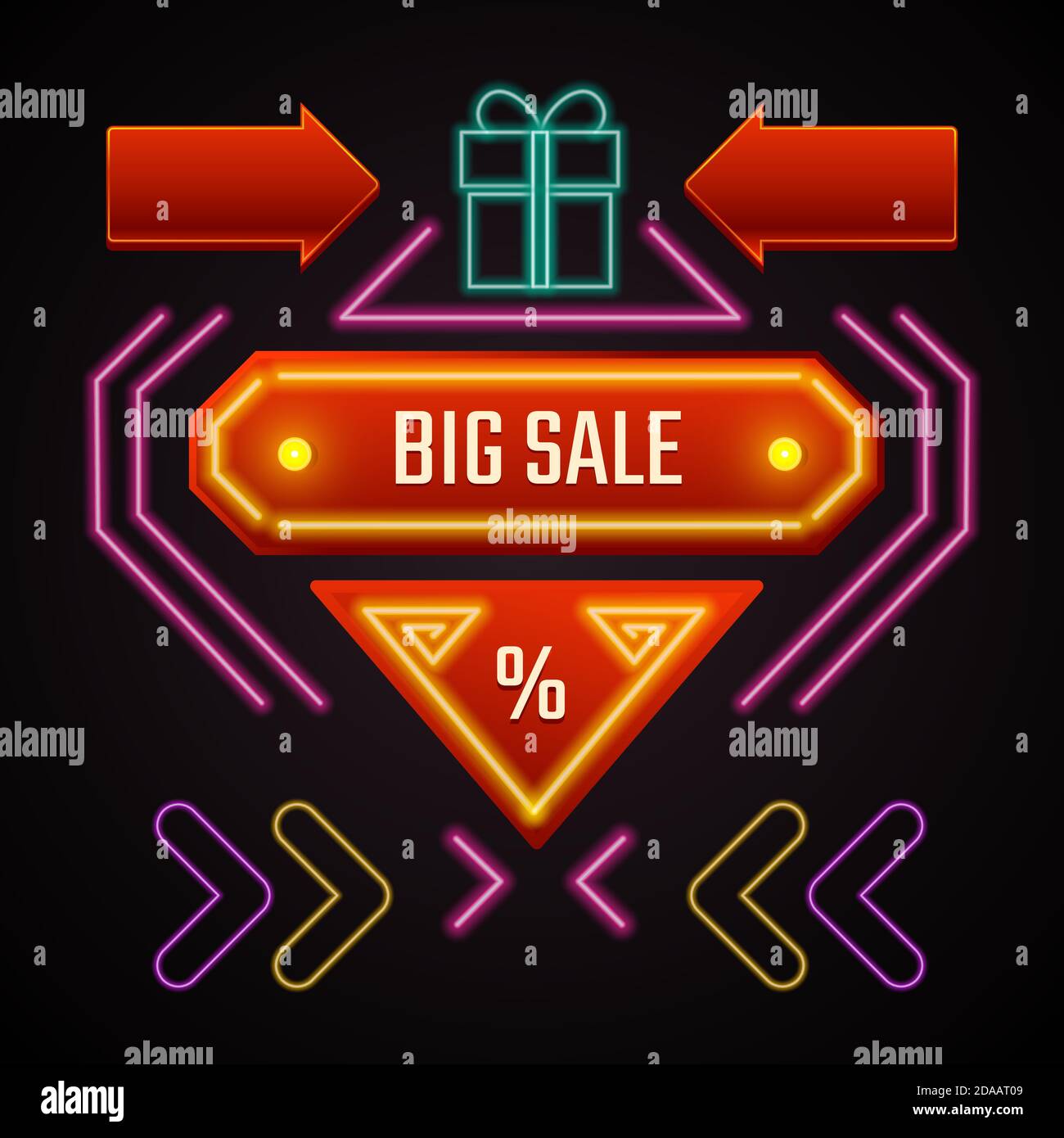 Illuminated present Stock Vector Images - Alamy