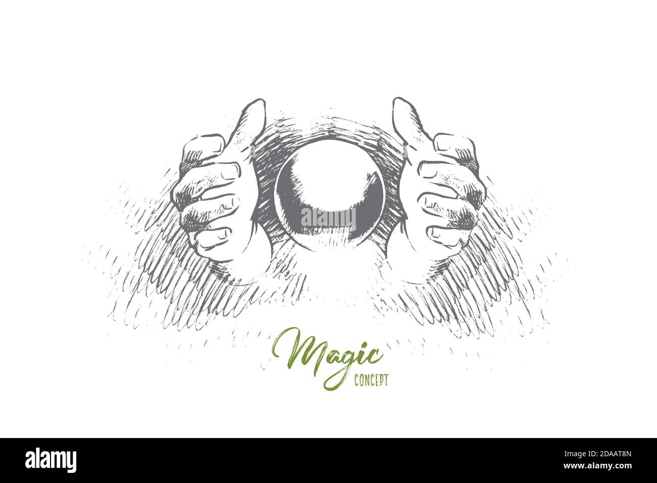Magic concept. Hand drawn isolated vector Stock Vector Image & Art - Alamy