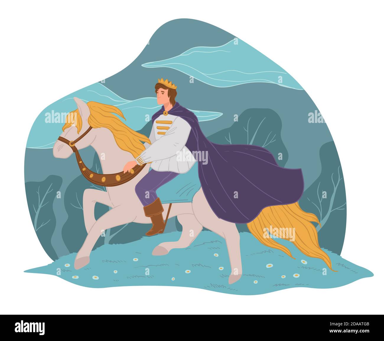 Prince charming cinderella Stock Vector Images - Alamy