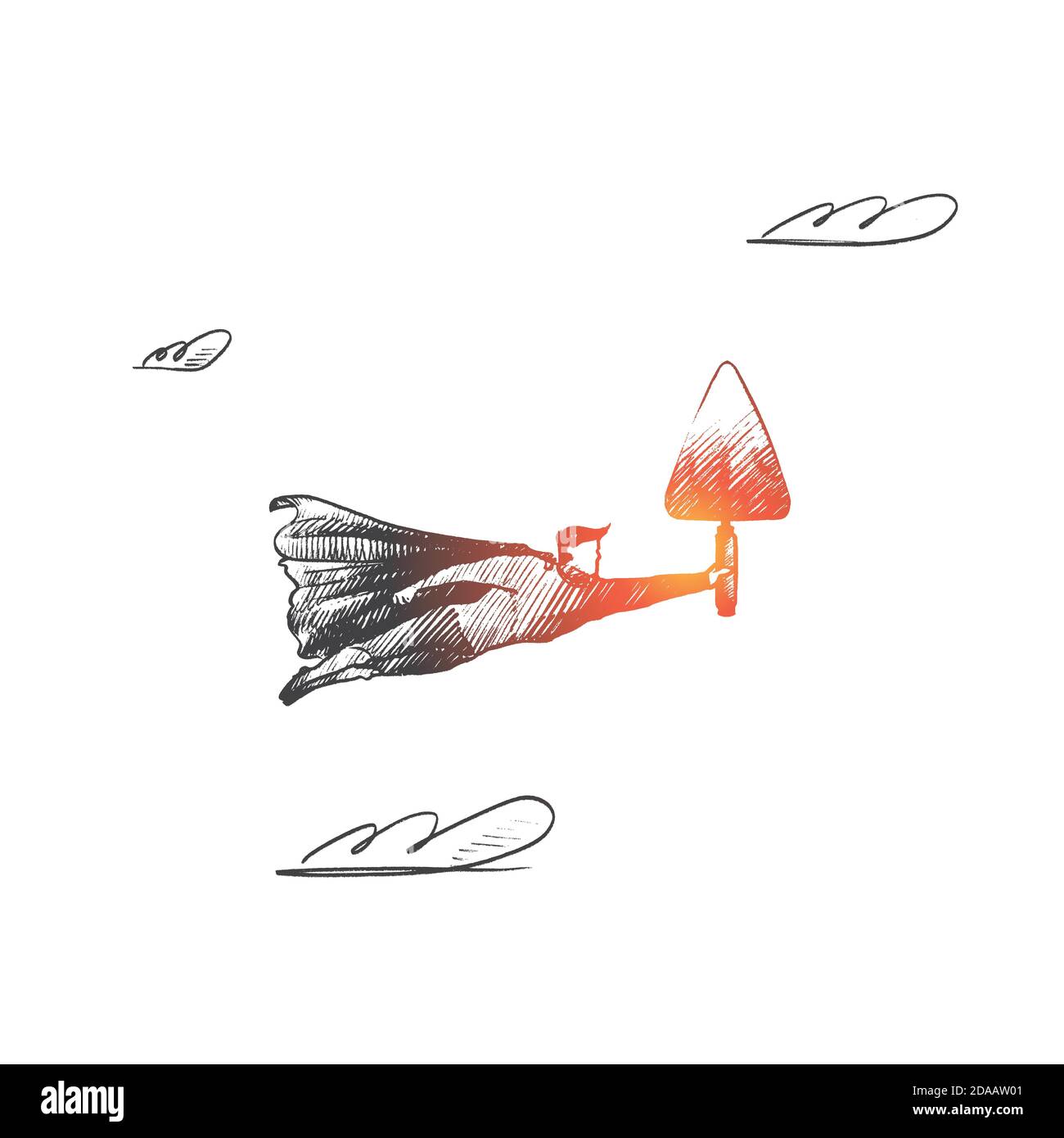 Construction concept. Hand drawn isolated vector Stock Vector Image ...