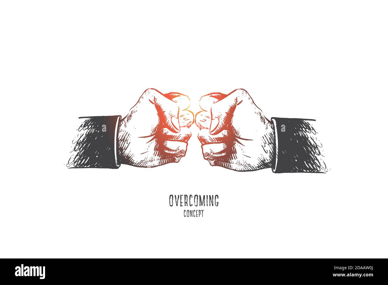 Overcome concept. Hand drawn isolated vector Stock Vector Image & Art ...