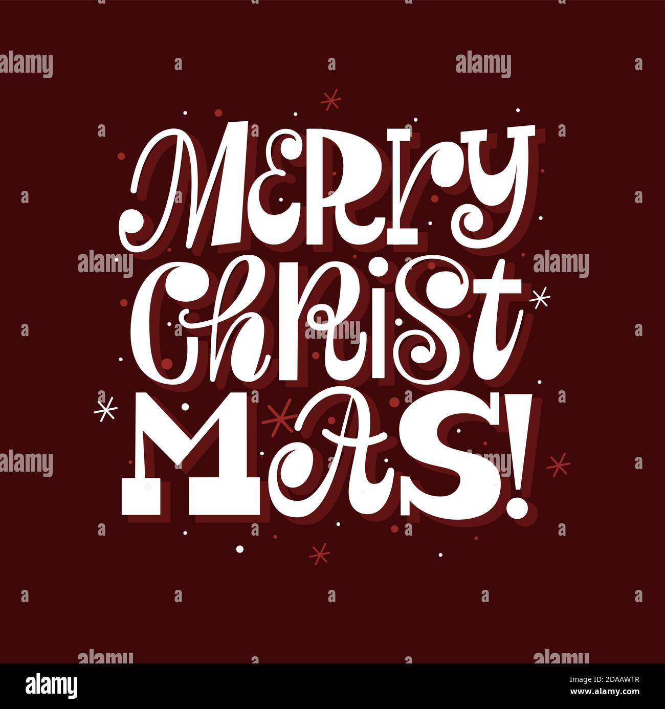 Merry Christmas modern fun greeting card template Stock Vector Image ...