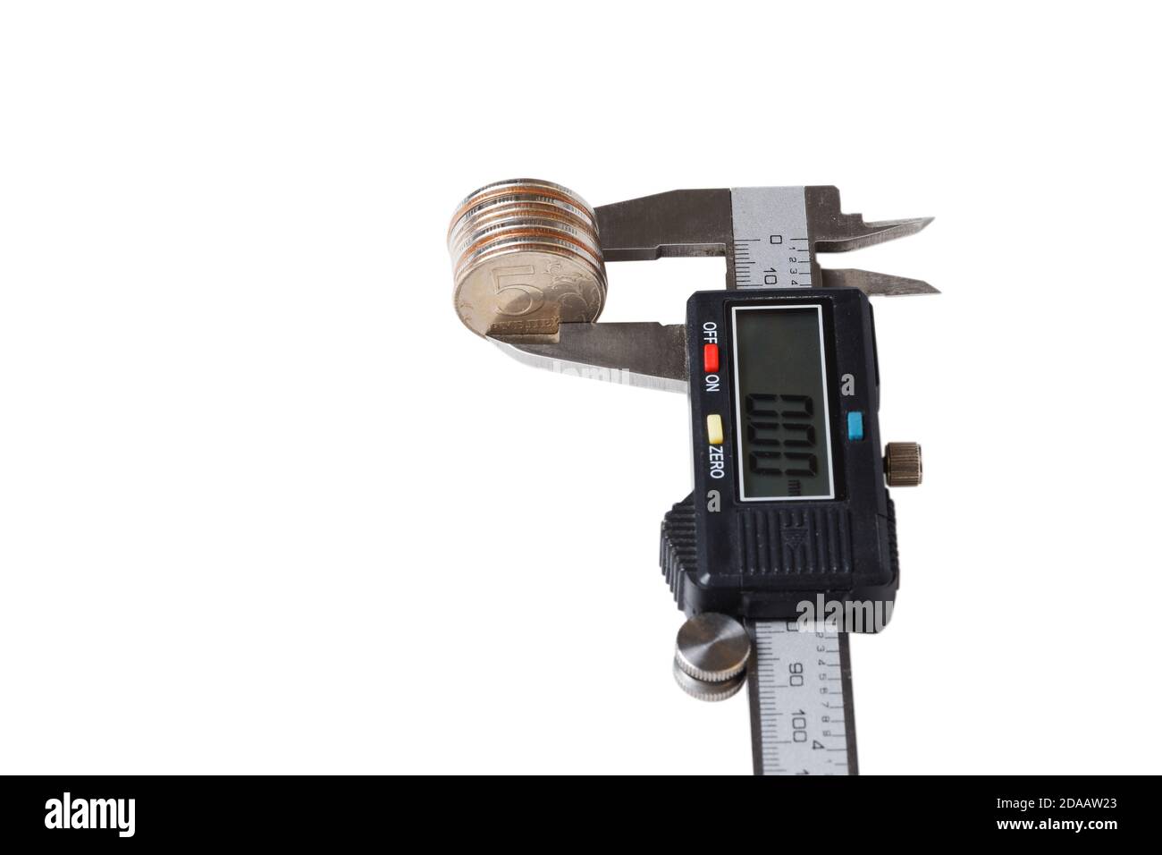 Caliper measured ruler Cut Out Stock Images & Pictures - Alamy