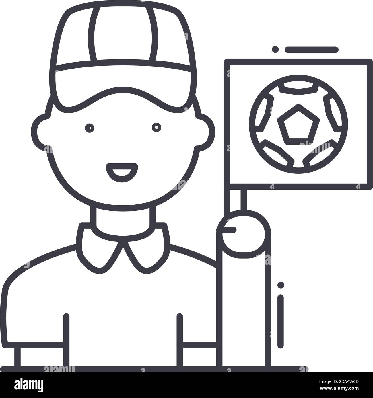 Arbitrator icon, linear isolated illustration, thin line vector, web ...