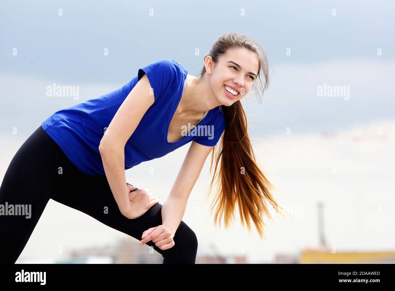 Portrait runner happy woman hi-res stock photography and images - Alamy